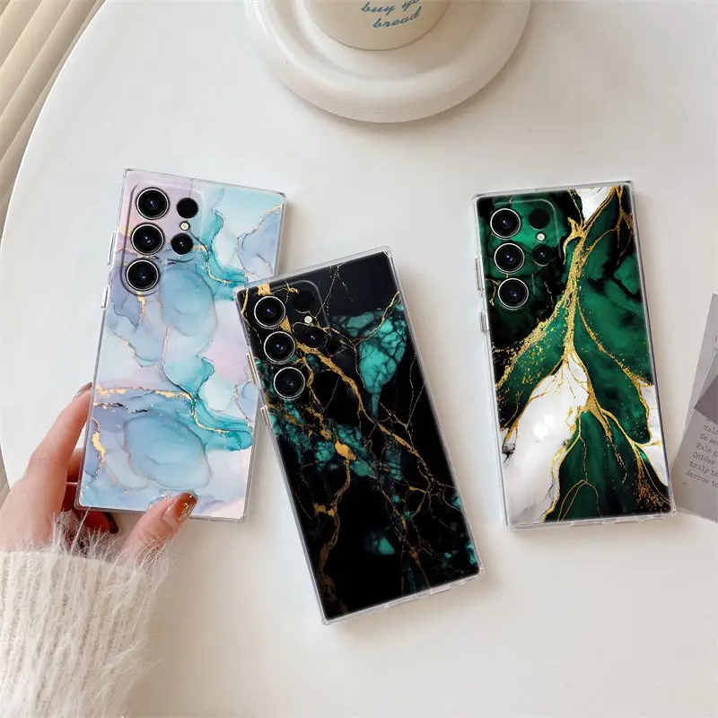 Fashion-Marble-Pattern-Phone-Case-For-Samsung-S24-S23-Ultra-5G-S22-S20 ...