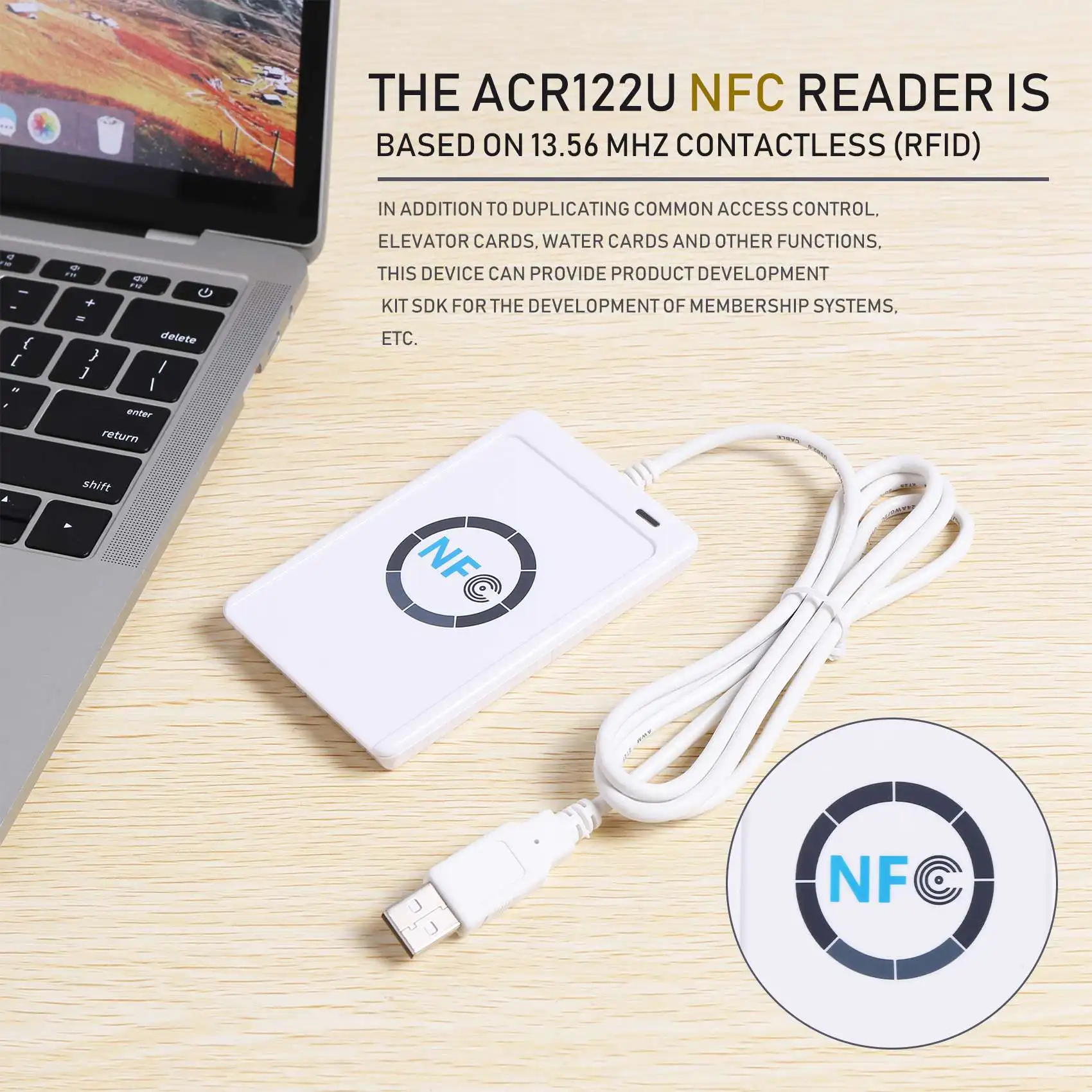 USB NFC Card Reader Writer ACR122U A9 China Contactless RFID Card Reader Windows Wireless NFC ...