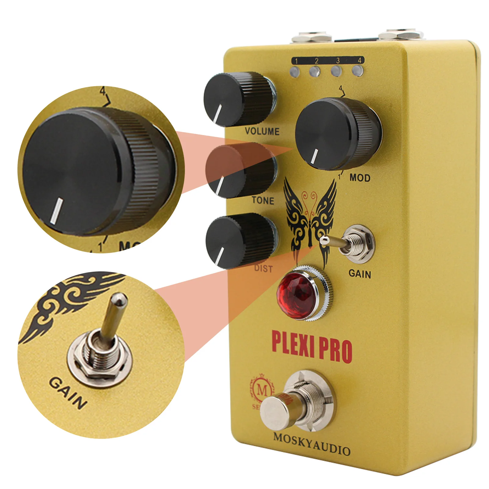MOSKY-AUDIO-PLEXI-PRO-Guitar-Effect-Pedal-Distortion-with-VOLUME-TONE-4 ...