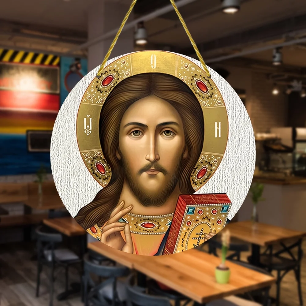 Round-Acrylic-Sign-Greek-Christian-Orthodox-Mount-Athos-Icon-Of-Man ...