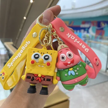 Cute Spongebob Squarepants Cute Anime Keychain Doll Patrick Star Car ...