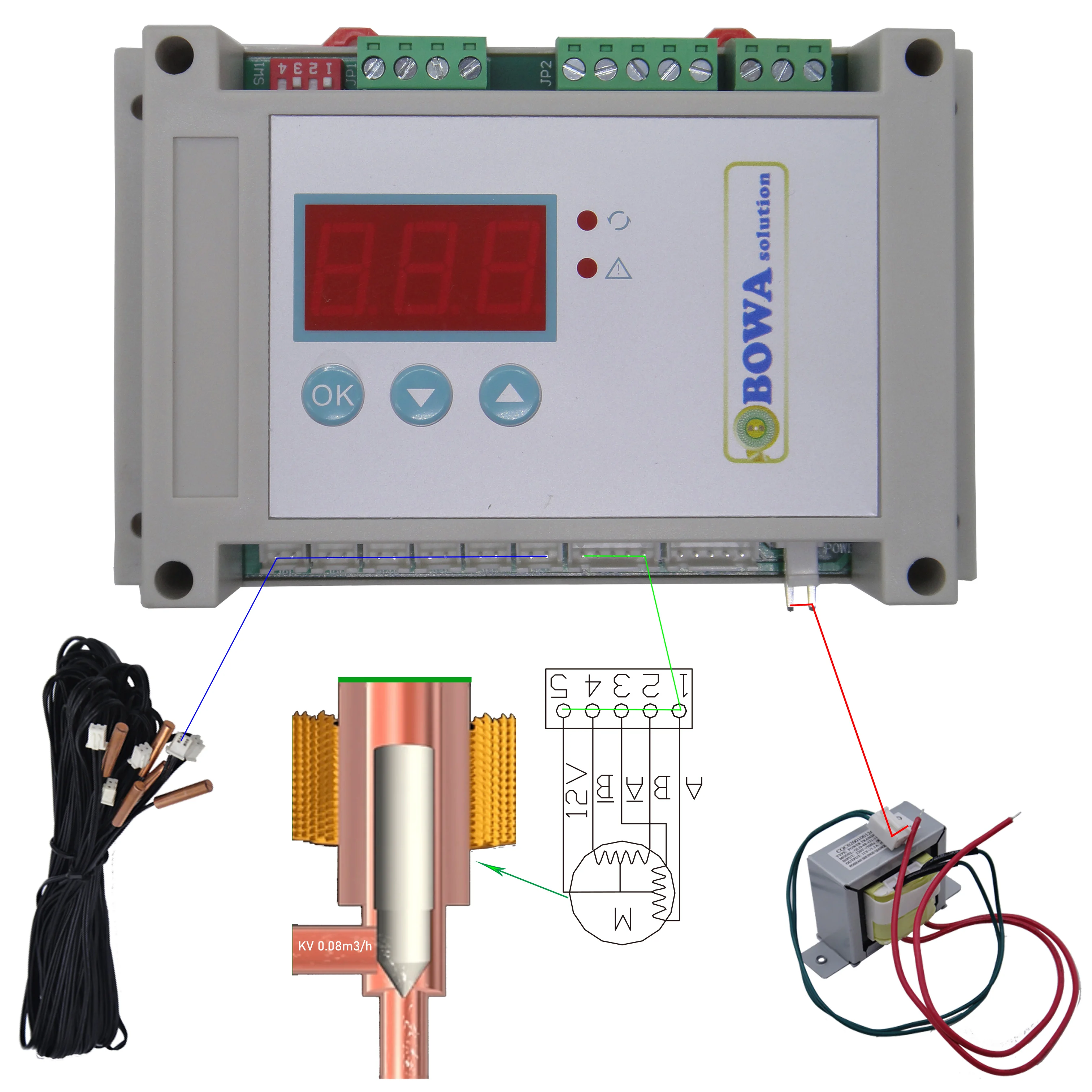 0.08m3/h independent working electronic throttling valve is easy to use ...
