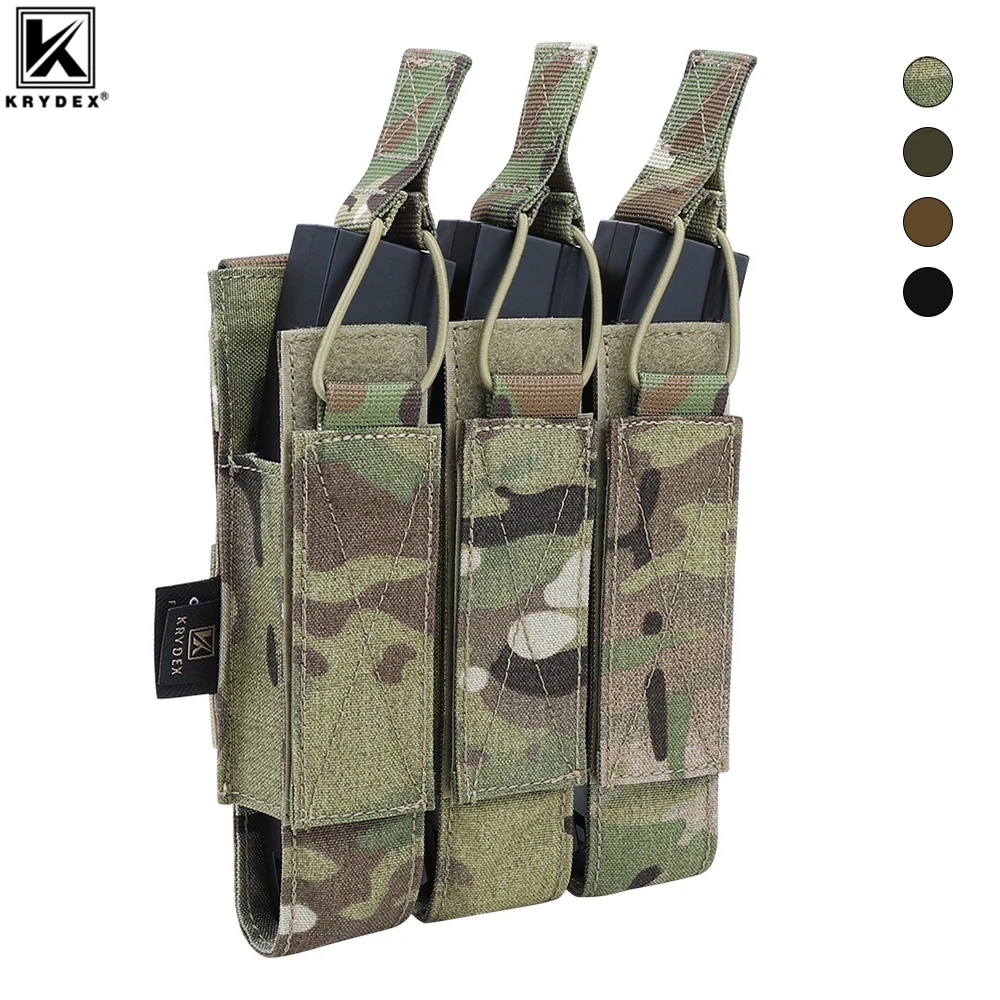 KRYDEX-Triple-Mag-Pouch-For-MP5-MP7-KRISS-Tactical-Modular-MOLLE-Open ...