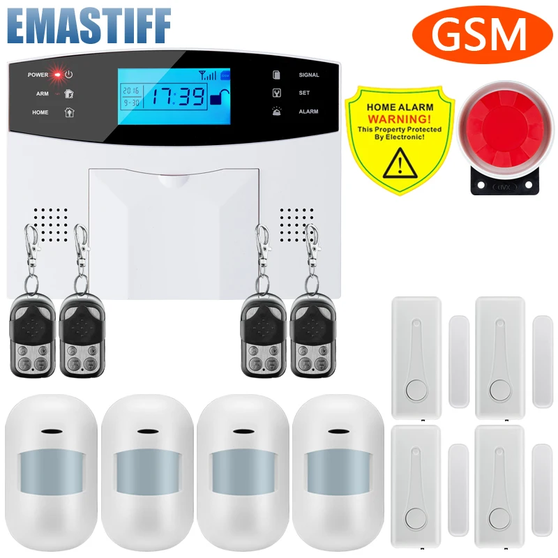 Multi-language-LCD-Display-Gsm-Home-Alarm-System-Digital-Security ...