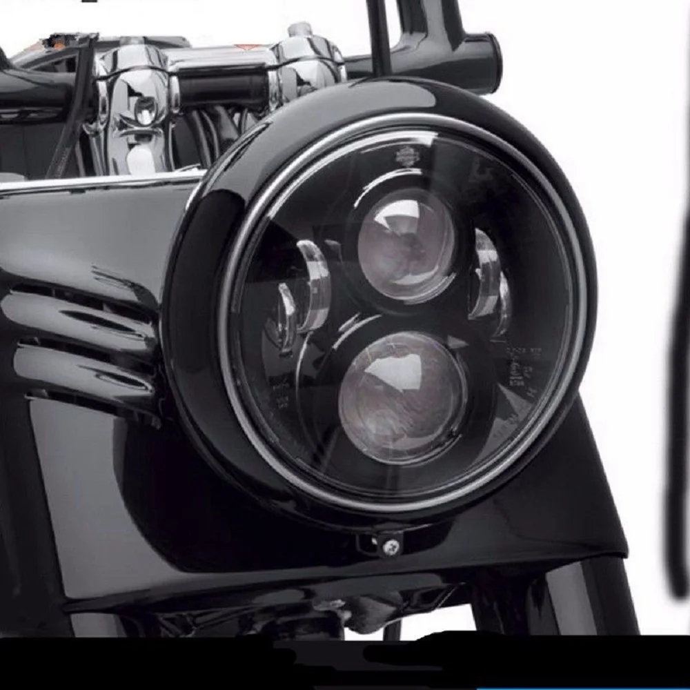 Faro Led redondo de 7 pulgadas para motocicleta, faro delantero para ...