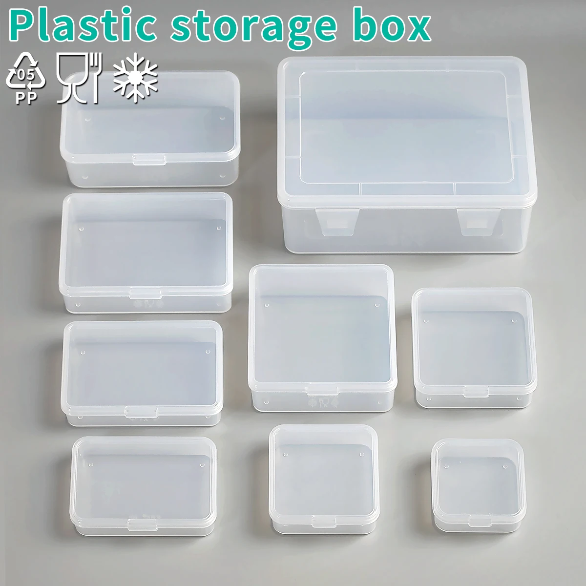 Small rectangular and square storage boxes food grade polypropylene PP ...