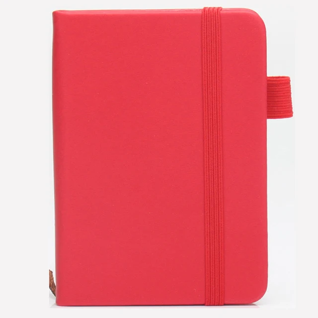 A7 Mini Notebook Elastic Strap Diary Pocket Book Thick Leather Notebook ...