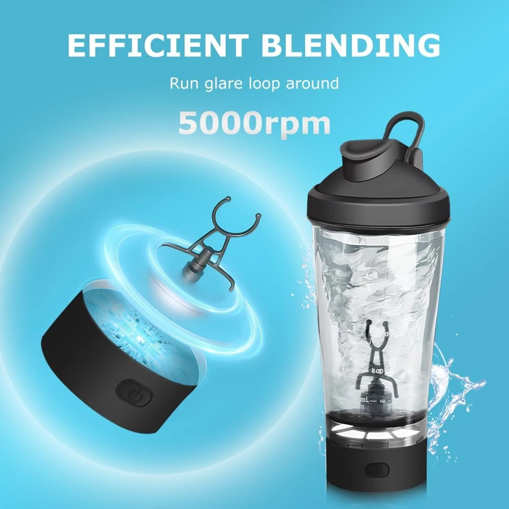 Premium-Electric-Protein-Shaker-Bottle-15oz-Blender-for-Mixing-Protein ...