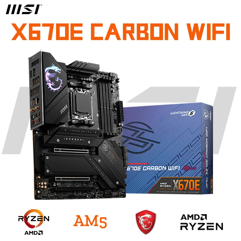 MSI MPG X670E CARBON WIFI AMD X670 DDR5 Socket AM5 WiFi6 ATX Computer ...