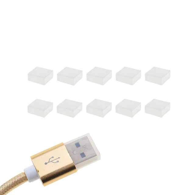 Silicone world 10Pc USB male dust cover Silicone anti-dust plug stopper ...