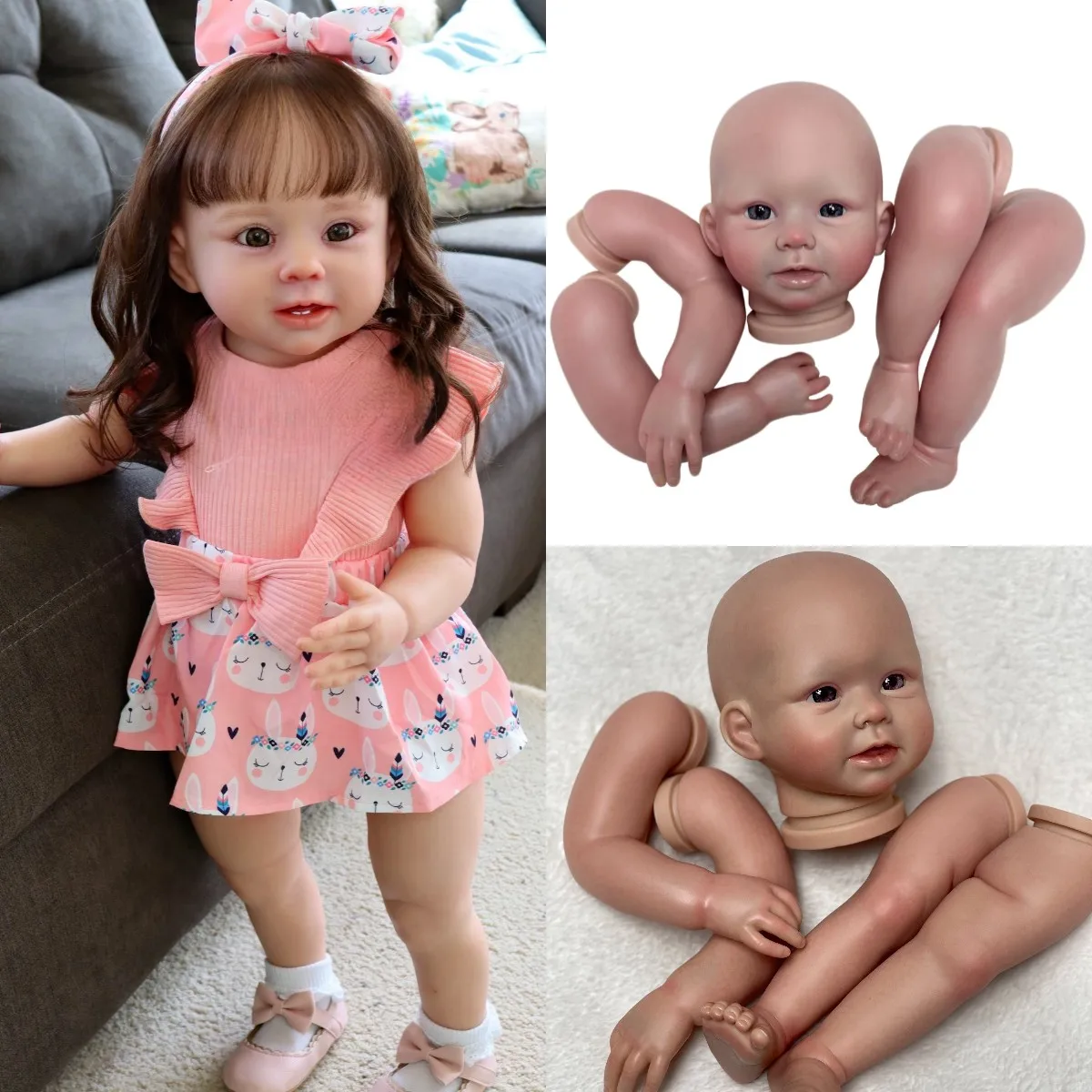 20-Inch-Bonnie-Reborn-Doll-Kits-Handmade-Assembly-Painted-Bebe-Reborn ...