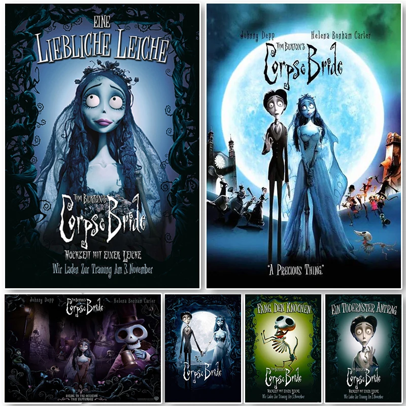 Tim-Burton-s-Corpse-Bride-Poster-Canvas-Painting-Art-Cafe-Creative ...
