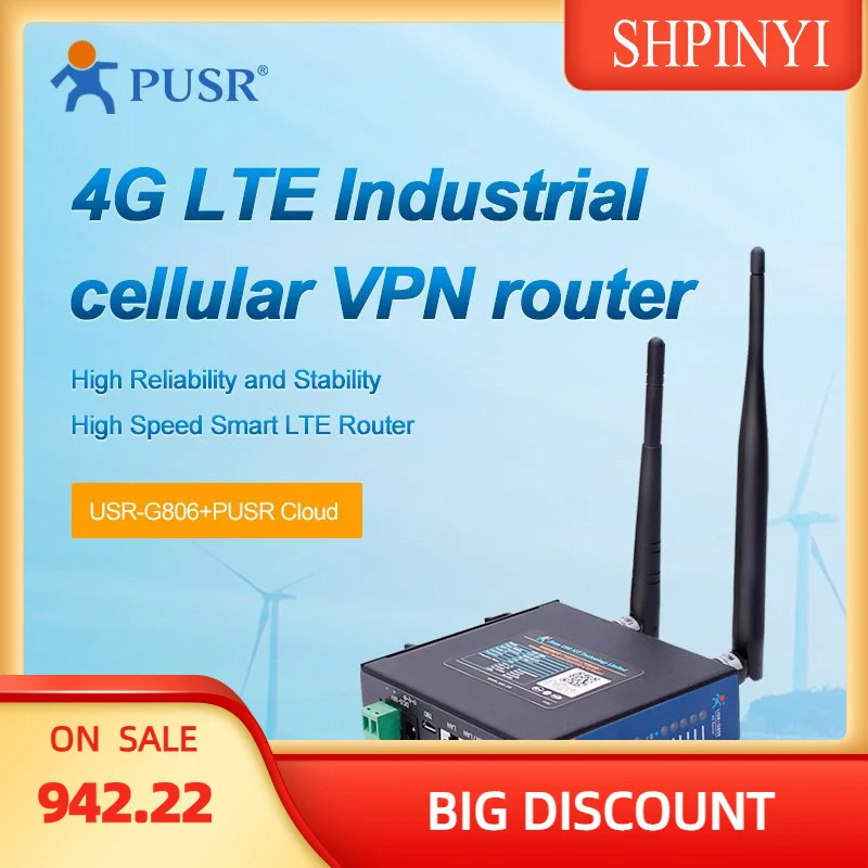 USR-G806-G Global LTE 4G Industrial Routers Lead Rail com suporte para ...