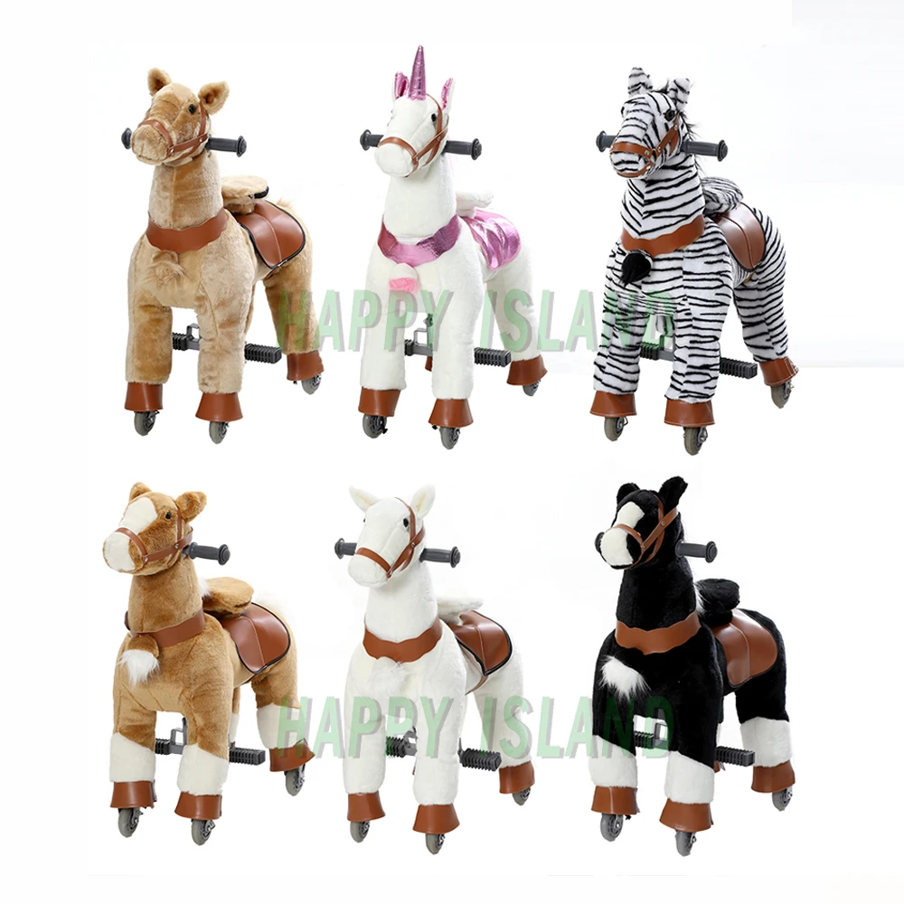 Simulation-Animal-Riding-Horse-Mechanical-Plush-Toy-Big-Stuffed-Soft ...
