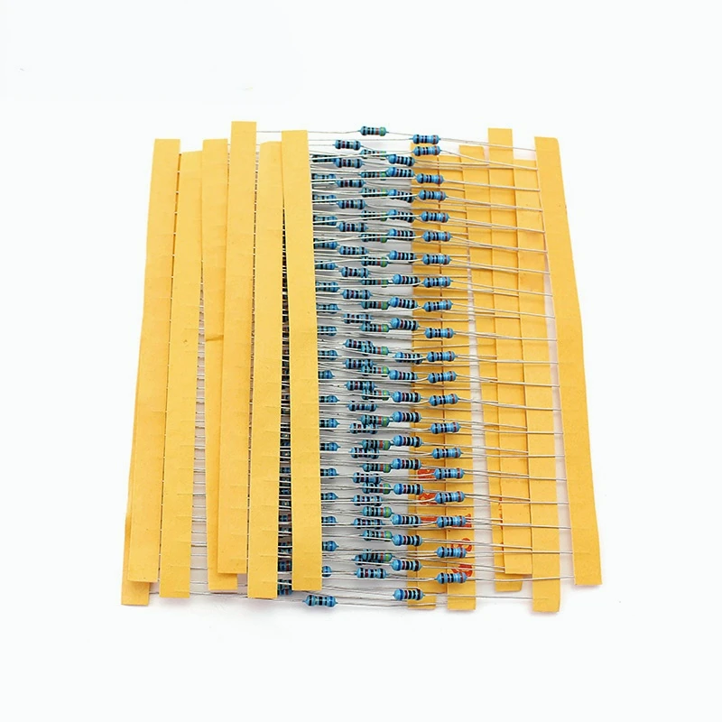 100pcs 1/4W Resistors Metal Film Resistor 0.25W 1% 1K 1.5K 2K 2.7K 3.6K ...
