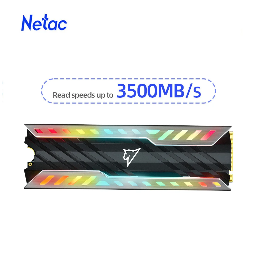 Netac ssd nvme m2 1tb 2tb 500gb ssd m2 rgb dissipador de calor pcie 3 ...