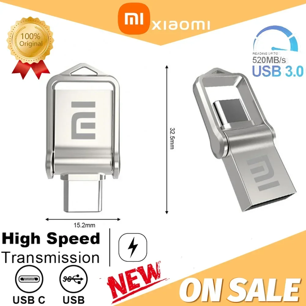 Top-2023-Xiaomi-Metal-U-Disk-Drive-Type-C-512G-256G-WaterProof-USB-3-0 ...