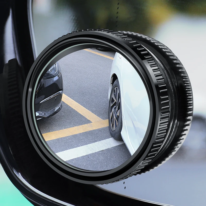 2 PCS Car Rearview Blind Spot Mirror Universal Angle Adjustable Wide ...