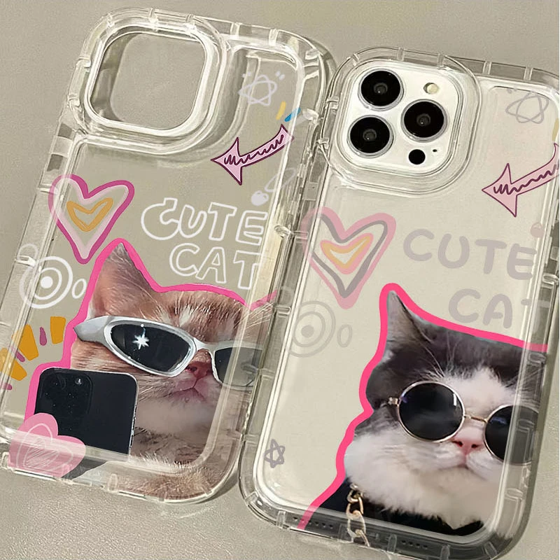 Cute-Cool-Cat-Love-Heart-Case-for-Samsung-Galaxy-S24-Ultra-S23-S22-S21 ...
