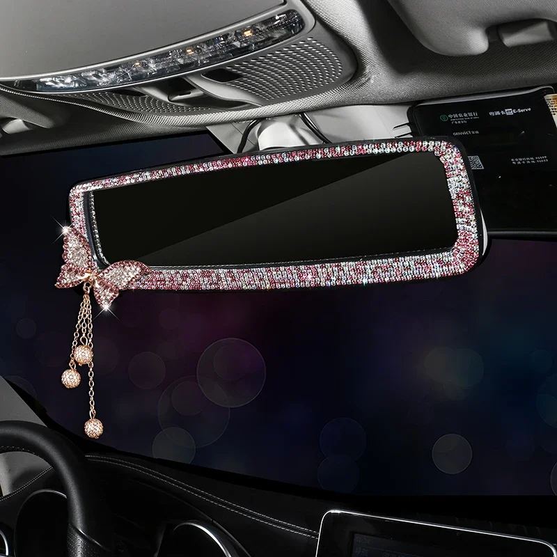 Luxury-Butterfly-Car-Rearview-Mirror-Decor-Rhinestone-Auto-Interior ...