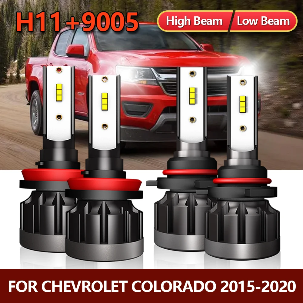 4x LED Headlight Bulbs High 9005 Low H11 Combo Car Lamps Conversion Kit ...