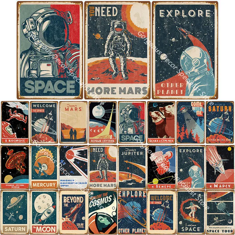 Vintage Astronaut Sign