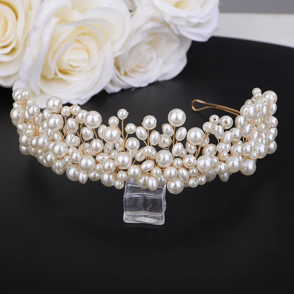 Trendy-Handmade-Bridal-Hair-Accessories-Bridesmaid-Pearl-Crown-Girl ...