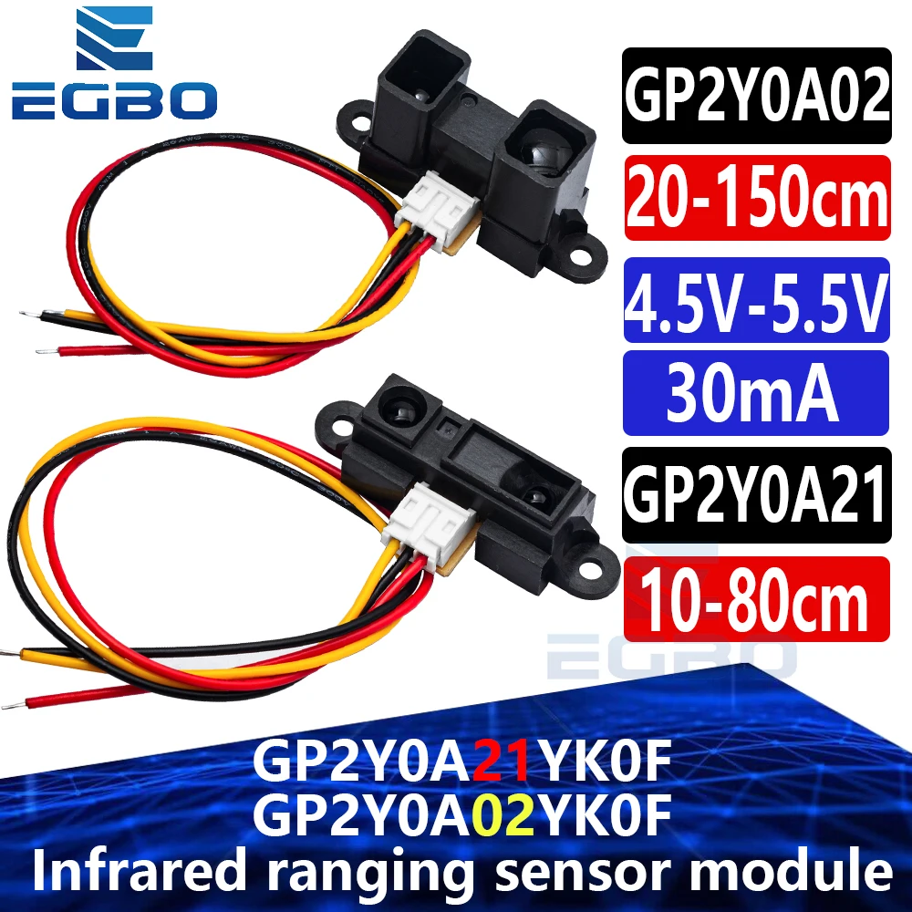 GP2Y0A21YK0F-GP2Y0A02YK0F-100-NEW-2Y0A21-10-80cm-Infrared-distance-sensor-INCLUDING-WIRE-20 ...