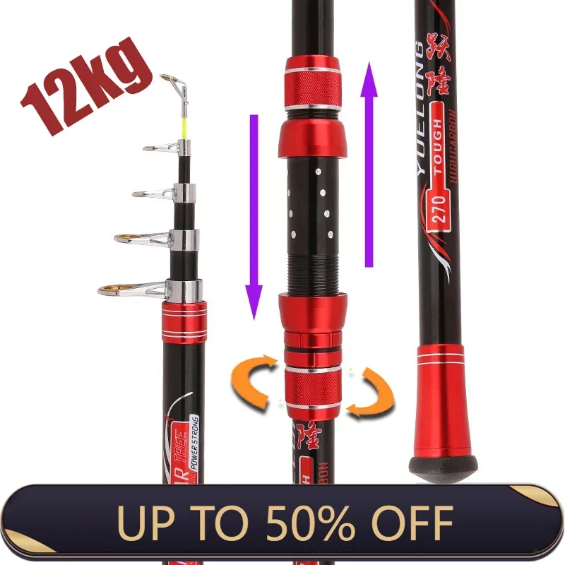 Portable-Fishing-Pole-2-1-4-5M-Movable-wheel-seat-Fishing-Rod-Tough ...