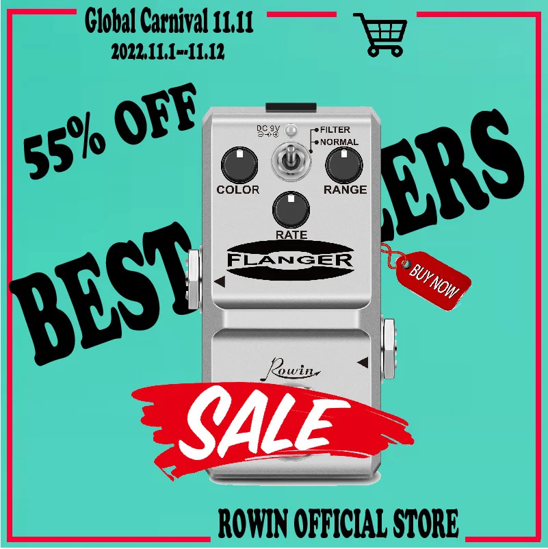 Rowin-LN-312-Flanger-Mini-Guitar-Effect-Pedal-Ture-Bypass-Full-Metal ...