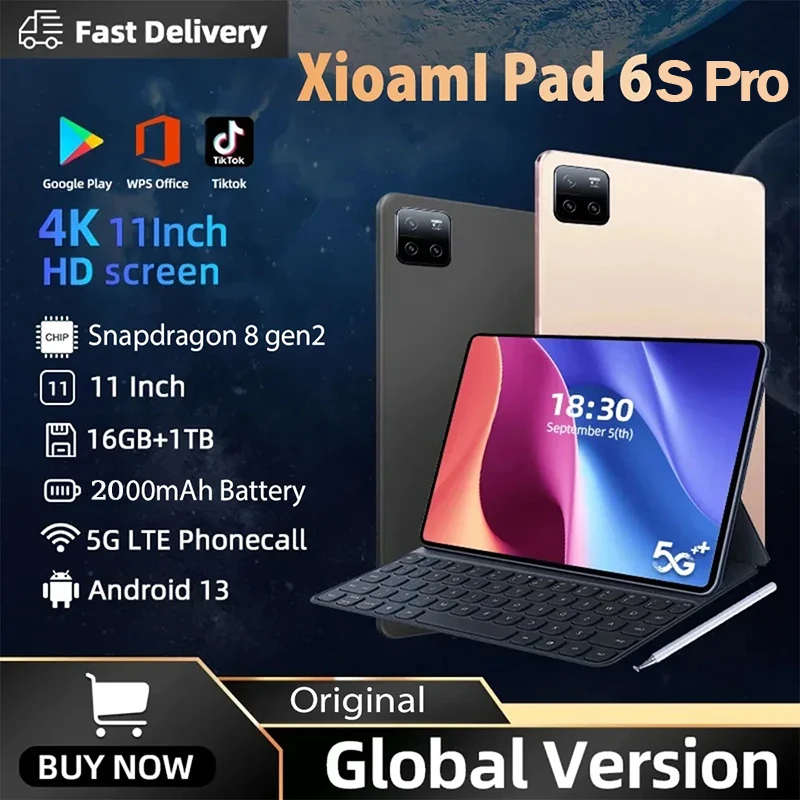 Original-Pad-6S-Pro-Android-13-Tablet-Vers-o-Global-PC-Snapdragon-888 ...