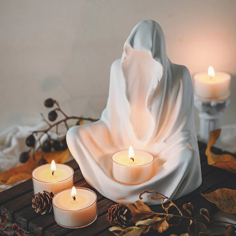 Ceramic Ghost Candle Holder | Silicone Mold Candle Holder | Silicone ...