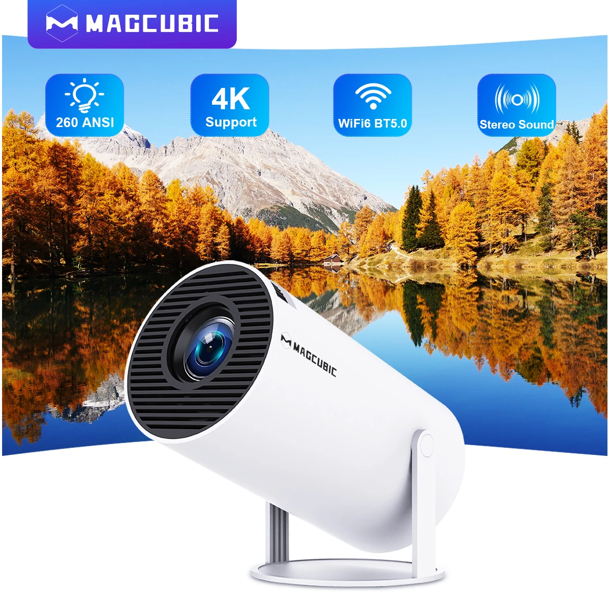 Transpeed-Android-11Projector-1280-720P-4K-Wifi6-260ANSI-AllwinnerH713-180-flexible-BT5-0-Home ...