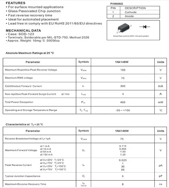 4148 Datasheet 4148 Pololu | Development Boards, Kits, Programmers