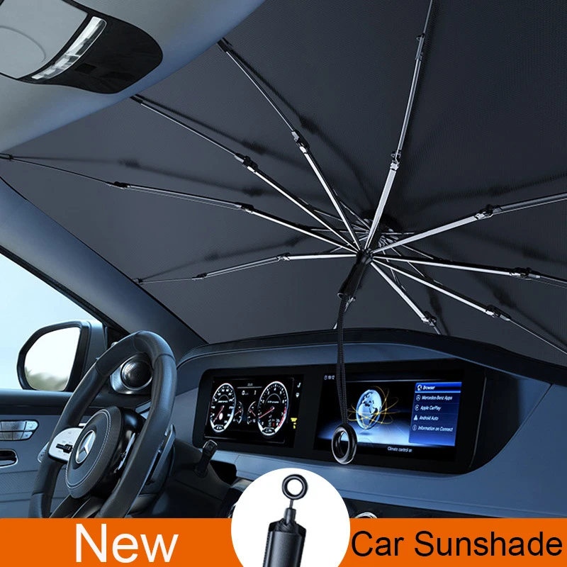 Parasol para parabrisas de coche, sombrilla frontal plegable ...