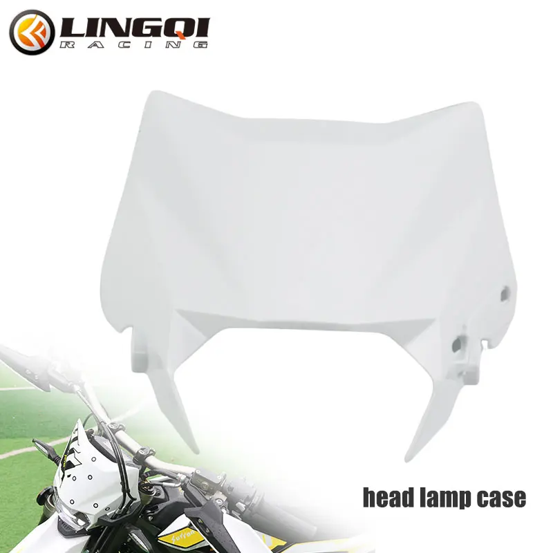 LINGQI RACING Motorcycle Original Front Lamp Cover Plastic Large Lamps ...