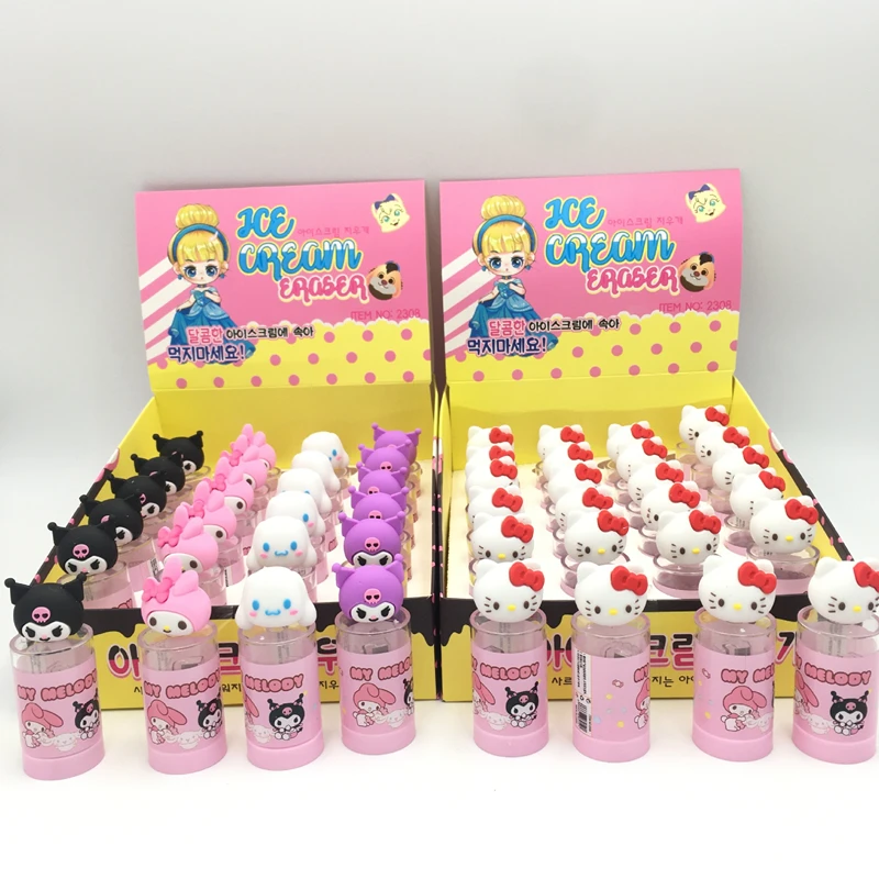 24pc-Sanrio-Eraser-Pencil-Sharpener-Hello-Kitty-Kuromi-Cinnamoroll-My ...