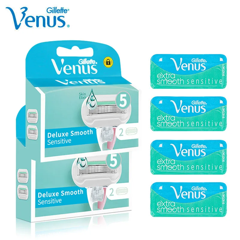 Gillette Venus Razor Deluxe Smooth 5 Layers Shaving Blades Original ...