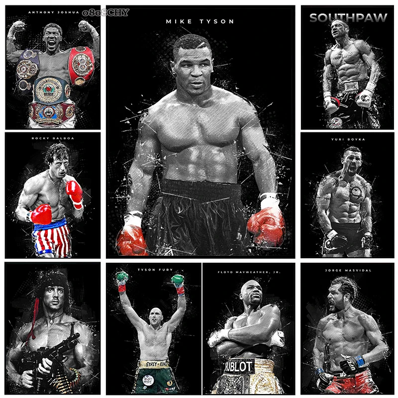 Mike Tyson Portrait Black And White