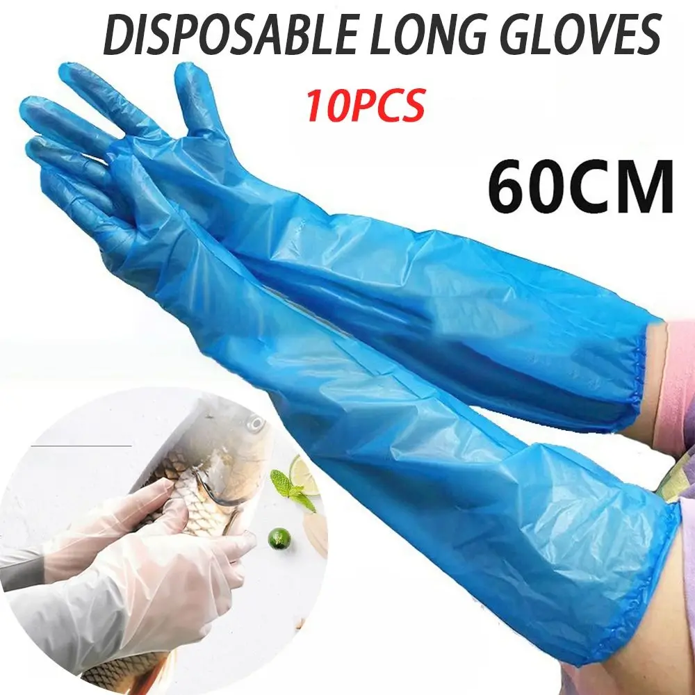 10PCS Waterproof Disposable Gloves Multifunctional Transparent Cleaning ...