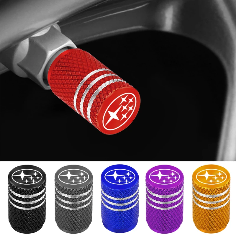 4pcs Metal Car Tire Valve Cap Car Tyre Air Stems Cover For SUBARU ...