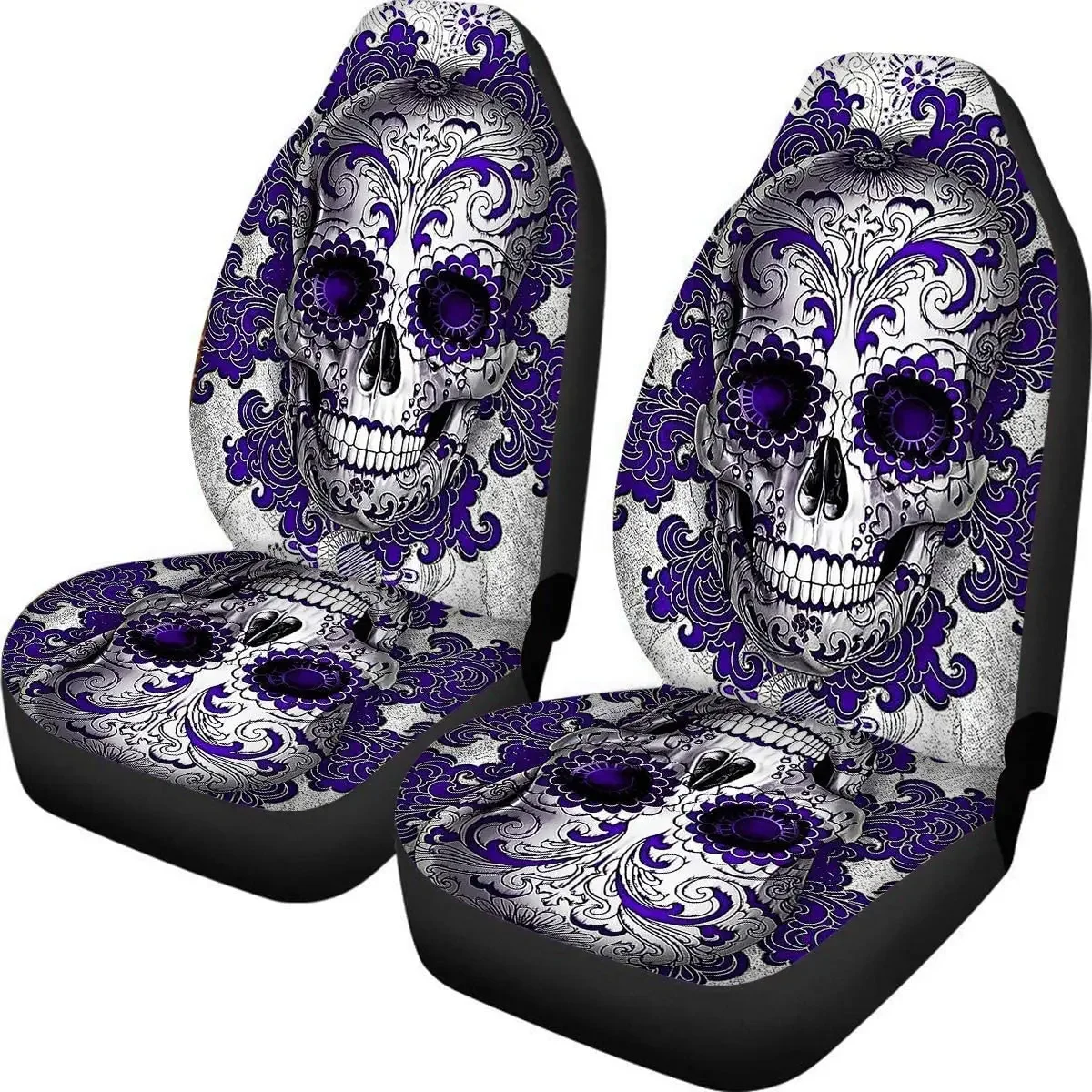 Skull-Front-Seat-Covers-Bohemia-Design-Car-Interior-Protector-Set-of-2 ...