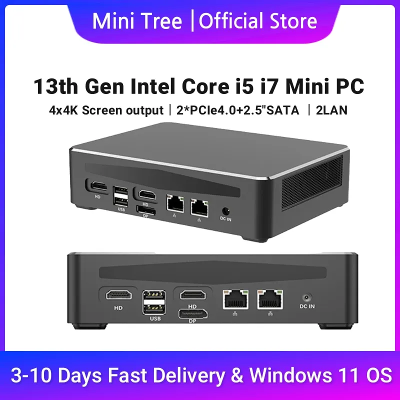 Mini PC Gaming 13th Gen Core i7 13700H 13500H 2Lans PCIE4.0 DDR5 ...