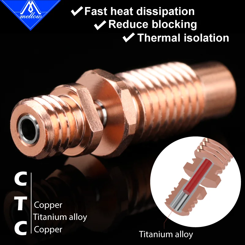 Newest Mellow All Metal NF CTC Heat Break Bimetal Copper & Titanium ...