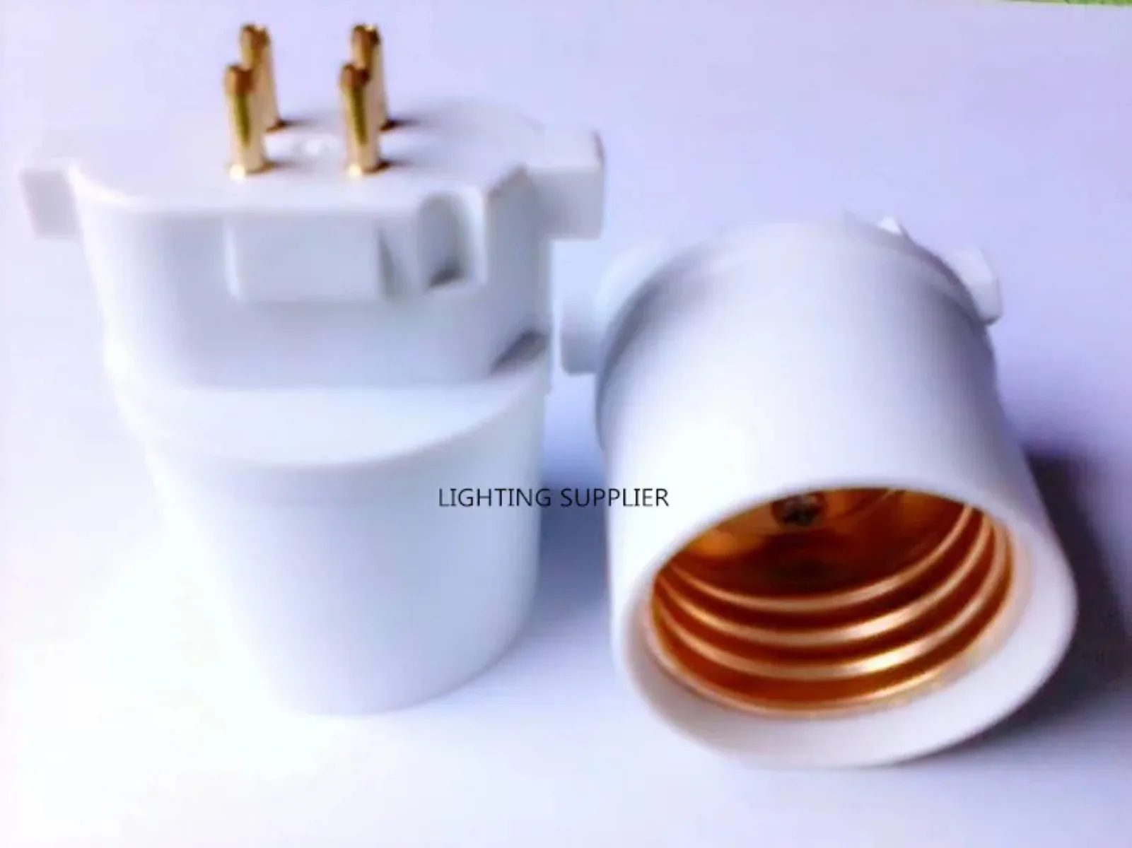 2PCS-GX10Q-to-E26-Light-Socket-Adapter-4Pin-CFL-GX10Q-to-E26-E27-Lamp ...