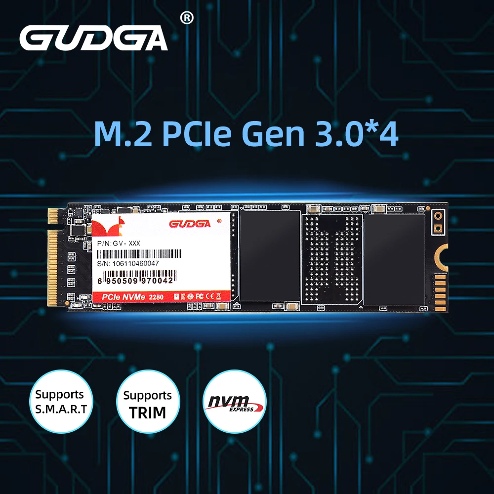 GUDGA M2 NVMe SSD M.2 PCIE 3.0x4 Internal Solid State Drive 2280 M2 ...