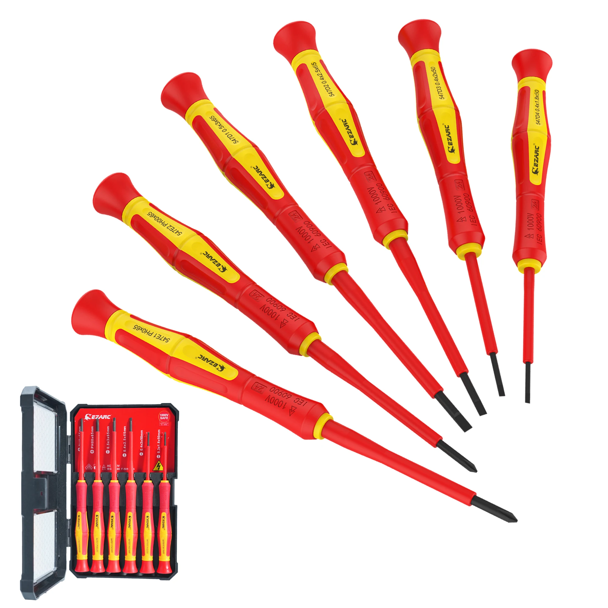 EZARC-6-Pcs-1000V-VDE-Insulated-Electrician-Screwdriver-Set-Screwdriver ...