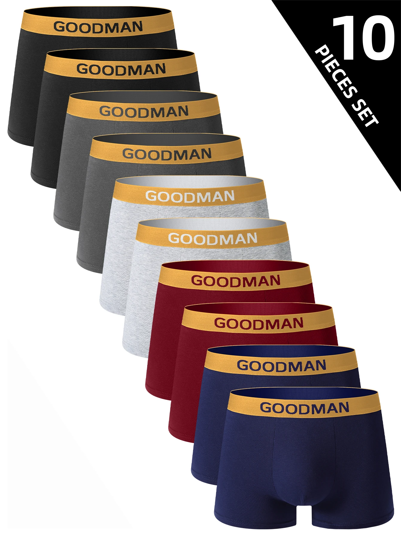 10 Piece Men's Underwear Soft Comfortable Healthy Men's Boxer Briefs ...