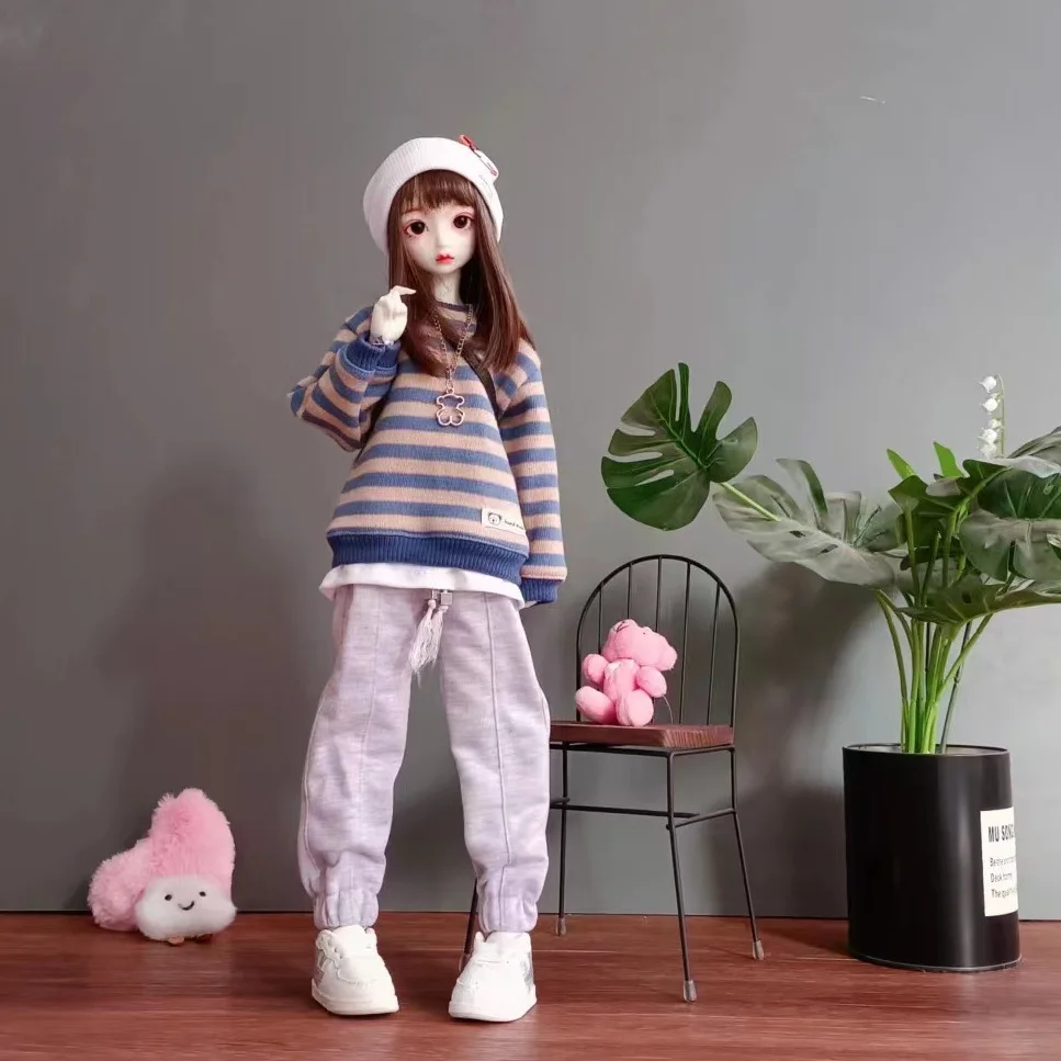 BJD Doll Accessories 1/4 BJD Clothes 40-45CM BJD Doll Suit Handmade Fashion Tops Casual Pants ...