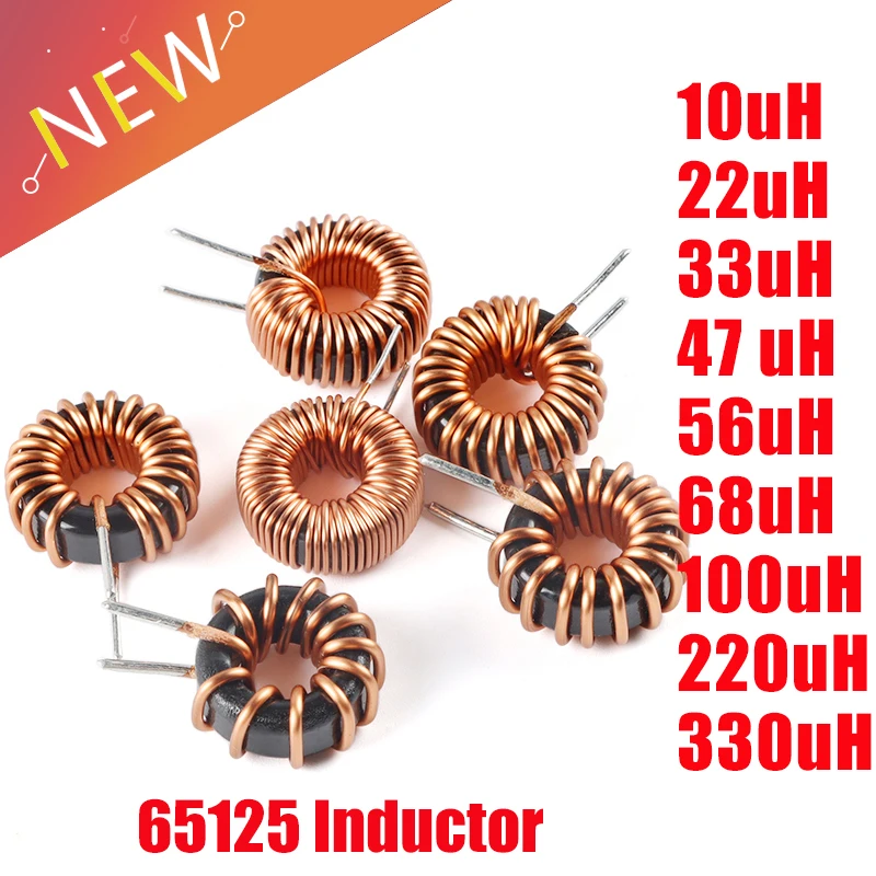 5Pcs/1pc Toroid core Inductors 65125 Winding Magnetic Inductance 22uH ...